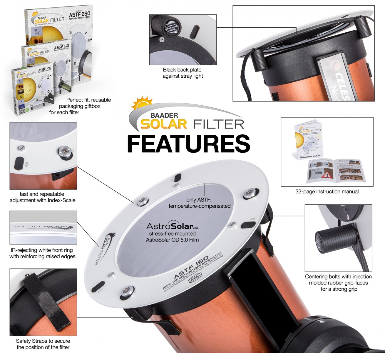 ASSF – Baader Solar Filter for spotting scopes, amateur telescopes and ...